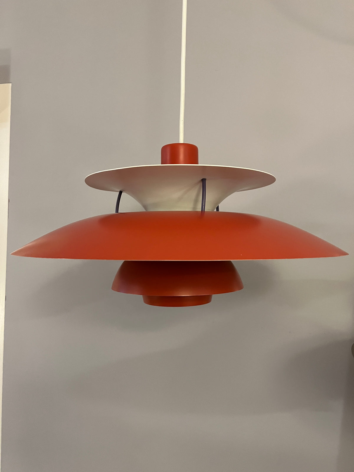 Vintage Danish pendant lamp Louis Poulsen PH5 red — Patinamöbel ...